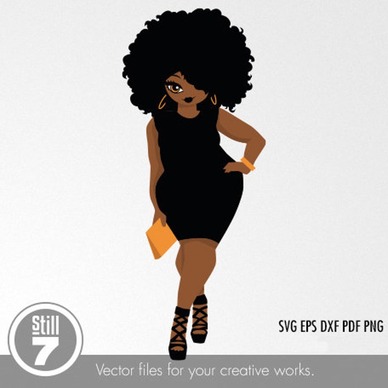 Black Woman Full Body Svg - Etsy