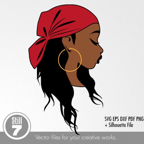 Black Woman Svg Headwrap Svg Svg Cutting File Eps Dxf - Etsy
