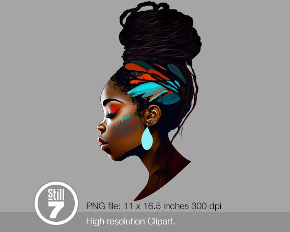 High Resolution Digital Illustration of a Black Woman With Dreadlocks ...