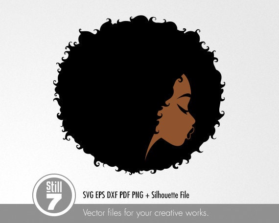 Black Woman Natural Hair Svg Afro Girl Svg Svg Cutting - Etsy