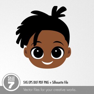 3 African American Boy Svg Cutting File Eps Dxf Pdf Png - Etsy