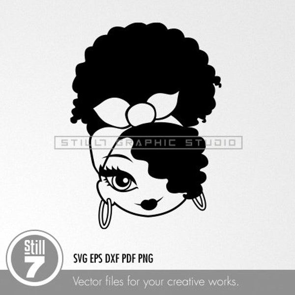 Afro Puff Hair Svg - Etsy