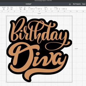 Birthday Diva Lettering Svg Cutting File - Eps Dxf Pdf Png - Etsy