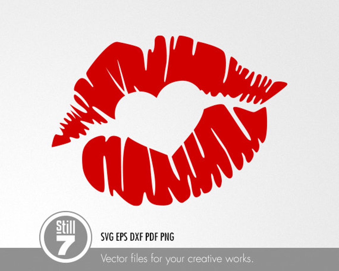 Love Kiss Svg - Svg Cutting File + Eps Dxf Pdf Png - Etsy