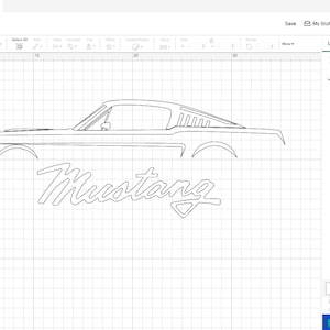 Ford Mustang Svg - Svg Cutting File + Eps Dxf Pdf Png - Etsy