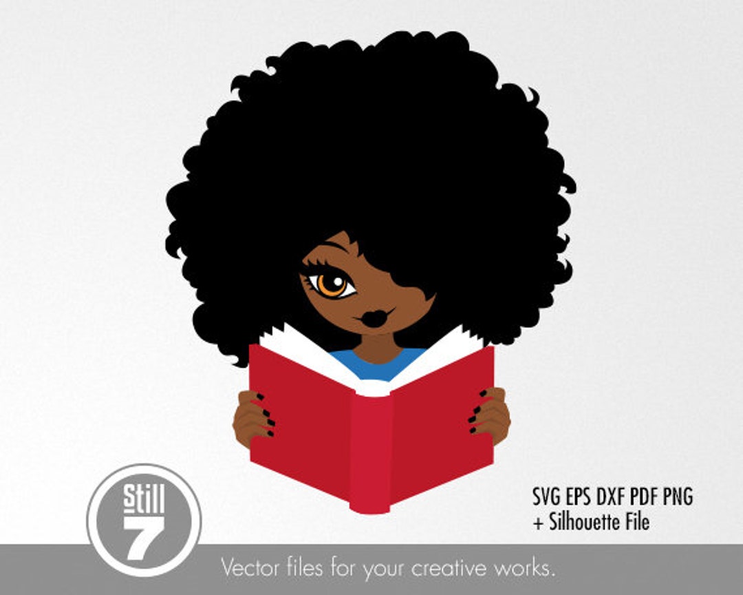Black Woman Svg Reading Girl Svg Svg Cutting File Eps - Etsy