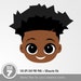 3 African American Boy Svg Cutting File Eps Dxf Pdf Png - Etsy