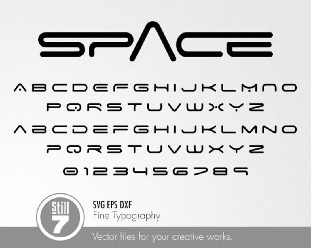 Space Alphabet + Emblem + Numbers - Svg Eps Dxf - Etsy