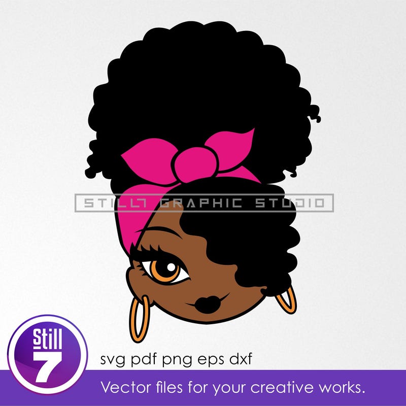 Afro Puff Silhouette - Etsy