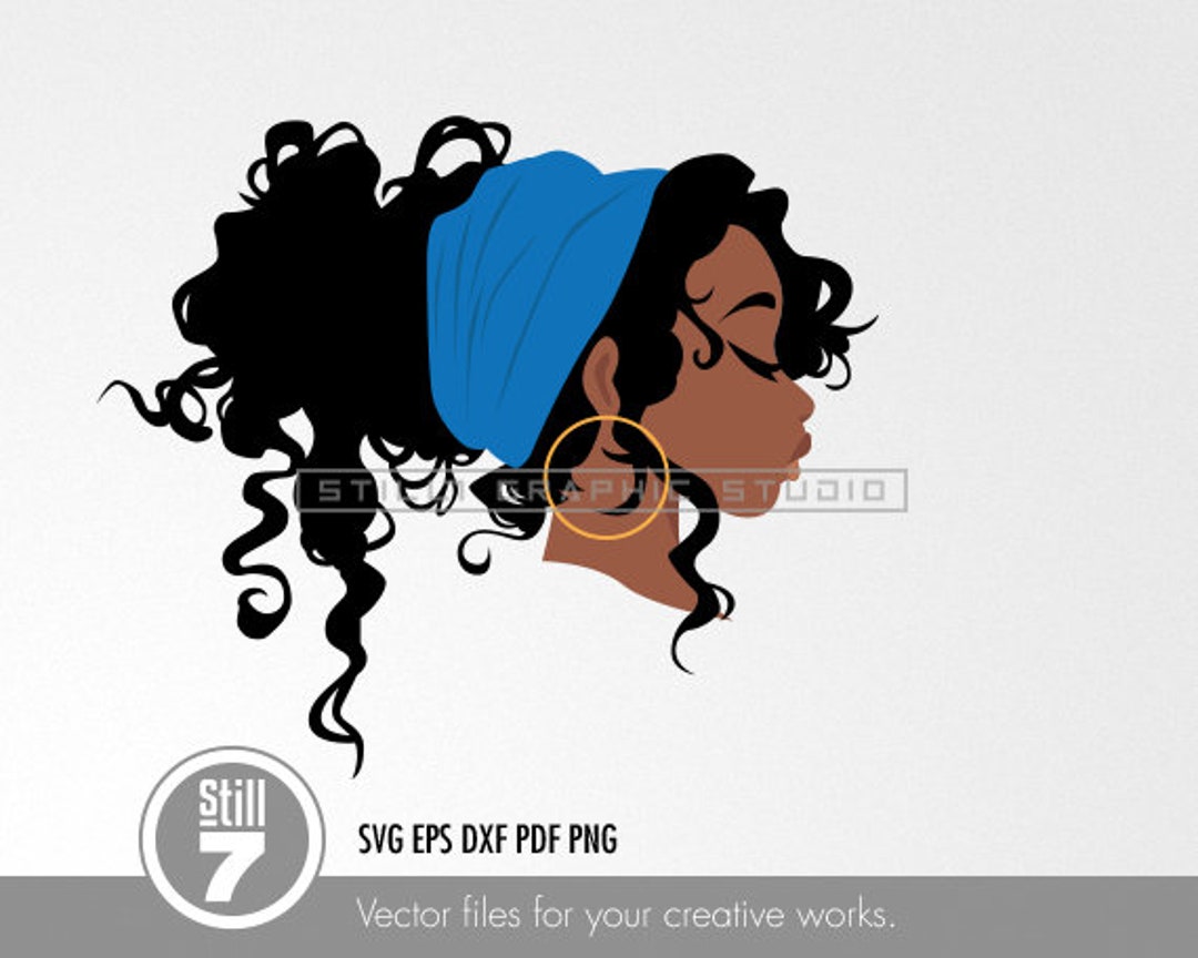 African American Woman Svg - Black Woman - Svg Cutting Files + Eps Dxf ...