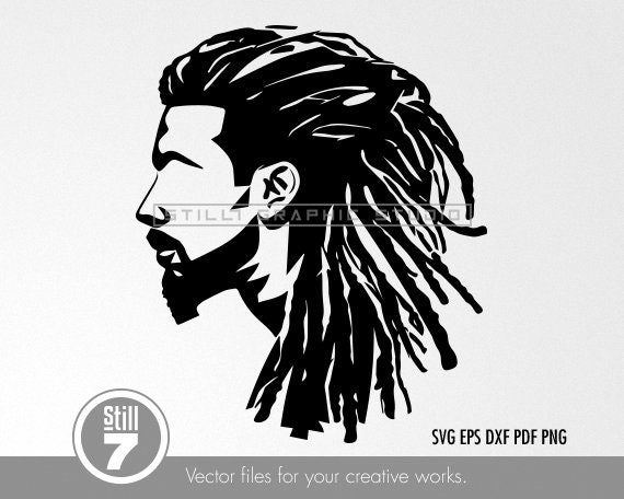 Black Man With Dreadlocks SVG, Afrocentric Design, Natural Hair, Ethnic ...