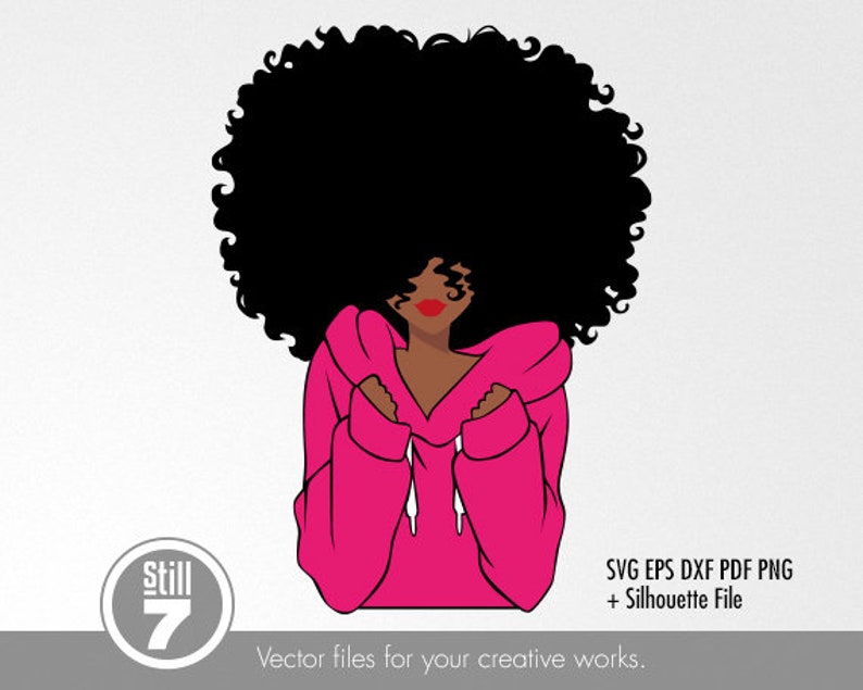 Black Woman Svg Hoodie Svg Svg Cutting File Eps Dxf Pdf Etsy