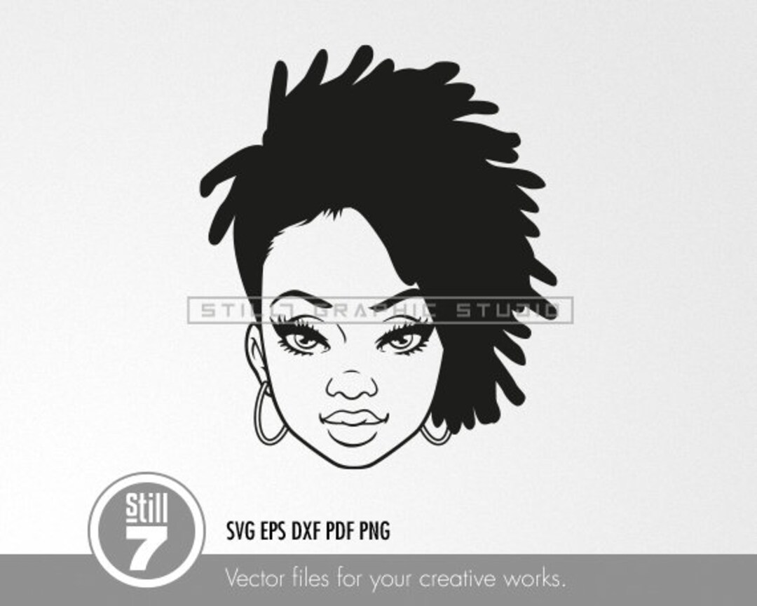 Black Woman Svg - Dreadlocks Svg - Locs Svg - Svg Cutting File + Eps ...