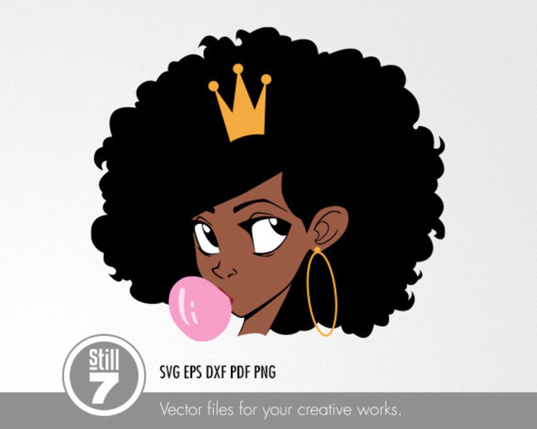 Black Girl Svg - Afro Girl Svg - Svg Cutting File + Eps Dxf Pdf Png - Etsy