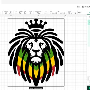 Stylized Rasta Lion SVG - Modern and Colorful Design - Perfect for DIY ...