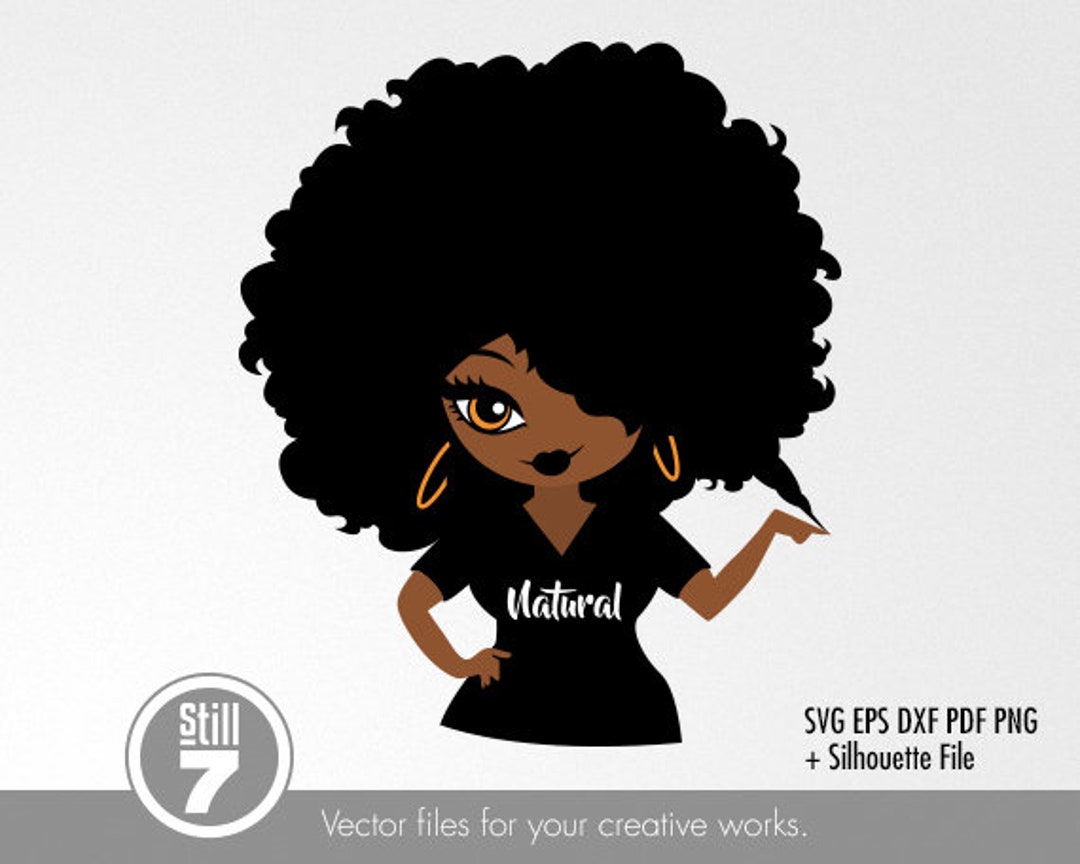 Black Woman Natural Hair Svg Afro Girl Svg Cutting File - Etsy