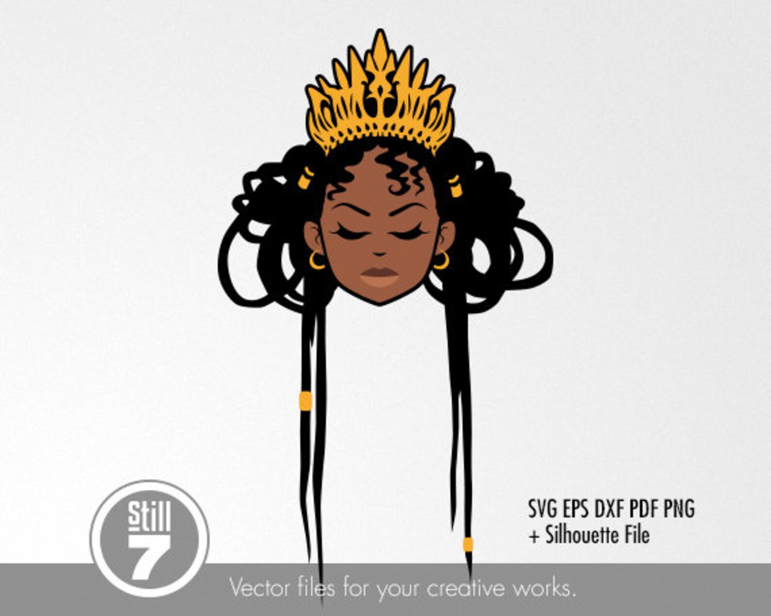 Dreadlocks Queen Svg Cutting File Eps Dxf Pdf Png | Etsy