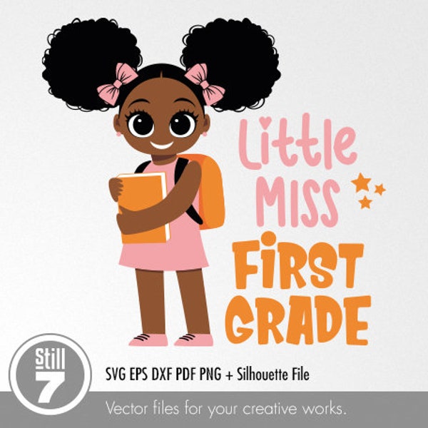 Black Girl First Grade Svg - Etsy