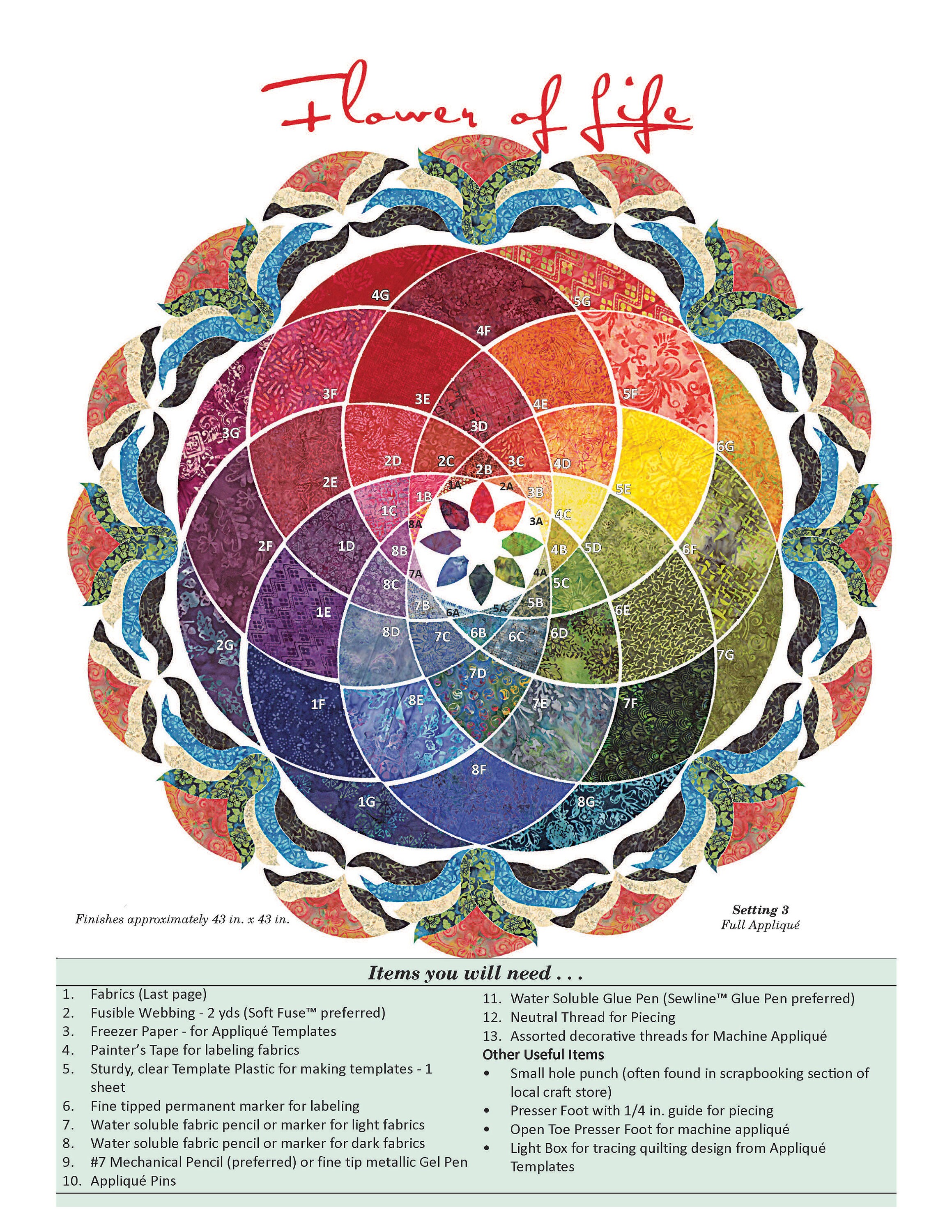 Flower of LIFE Quilt Pattern - Etsy