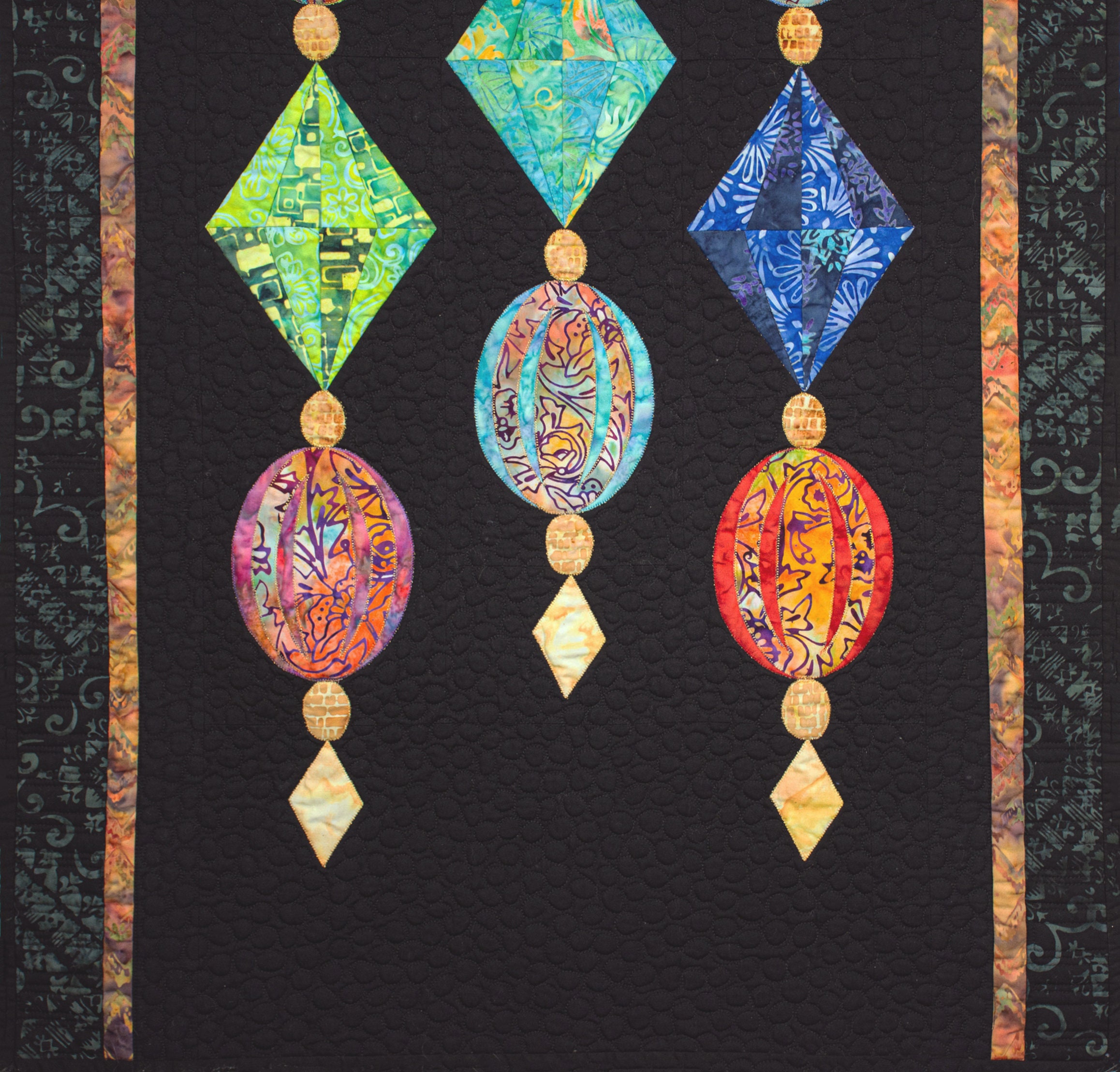 Baubles 'n Beads Quilt Wall Hanging - Make Every Day Festive! - 25" X ...
