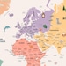 Kids World Map – Educational Map With Animals – Fun and Playful Wall ...