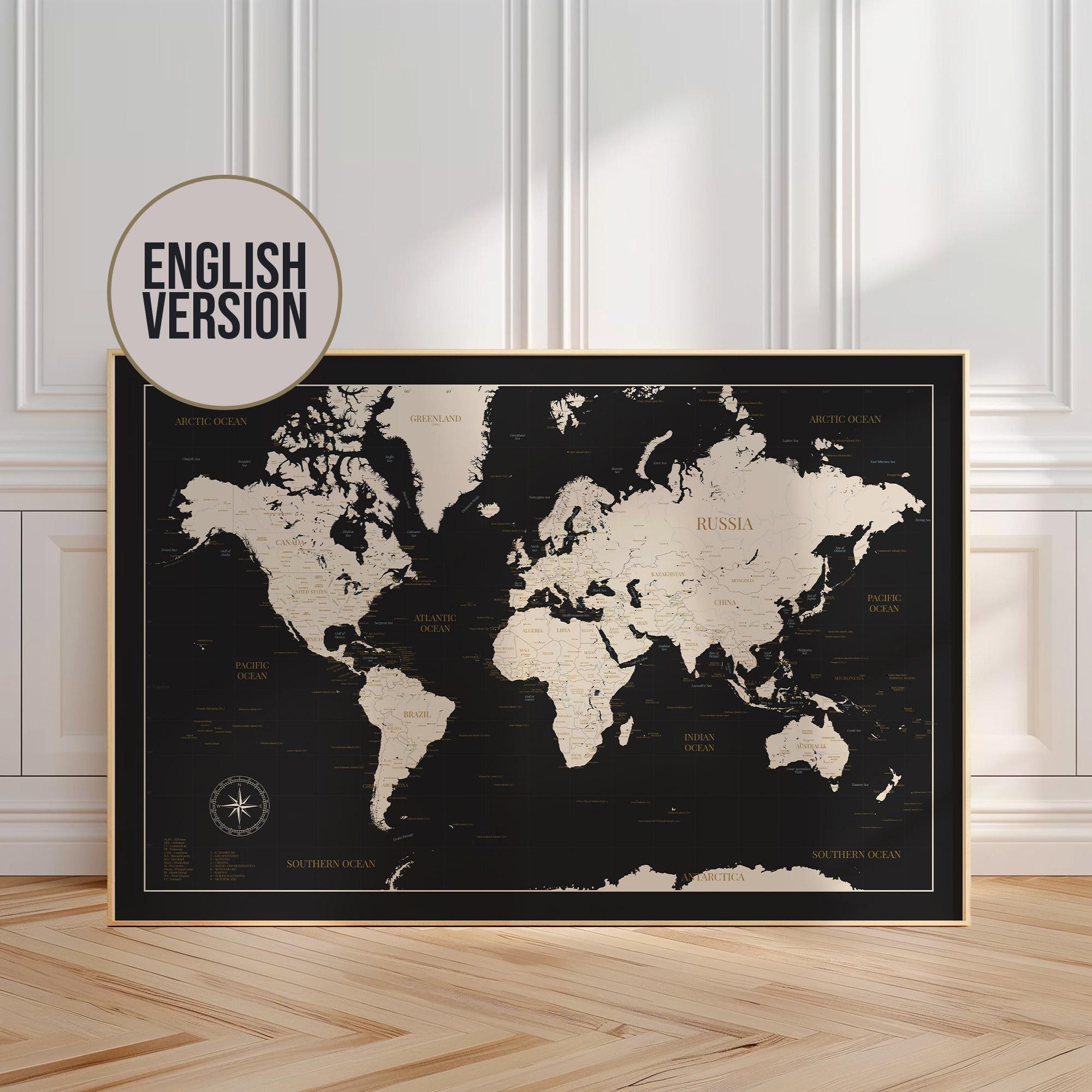 Large World Map – Detailed World Map With Countries and Capitals in ...