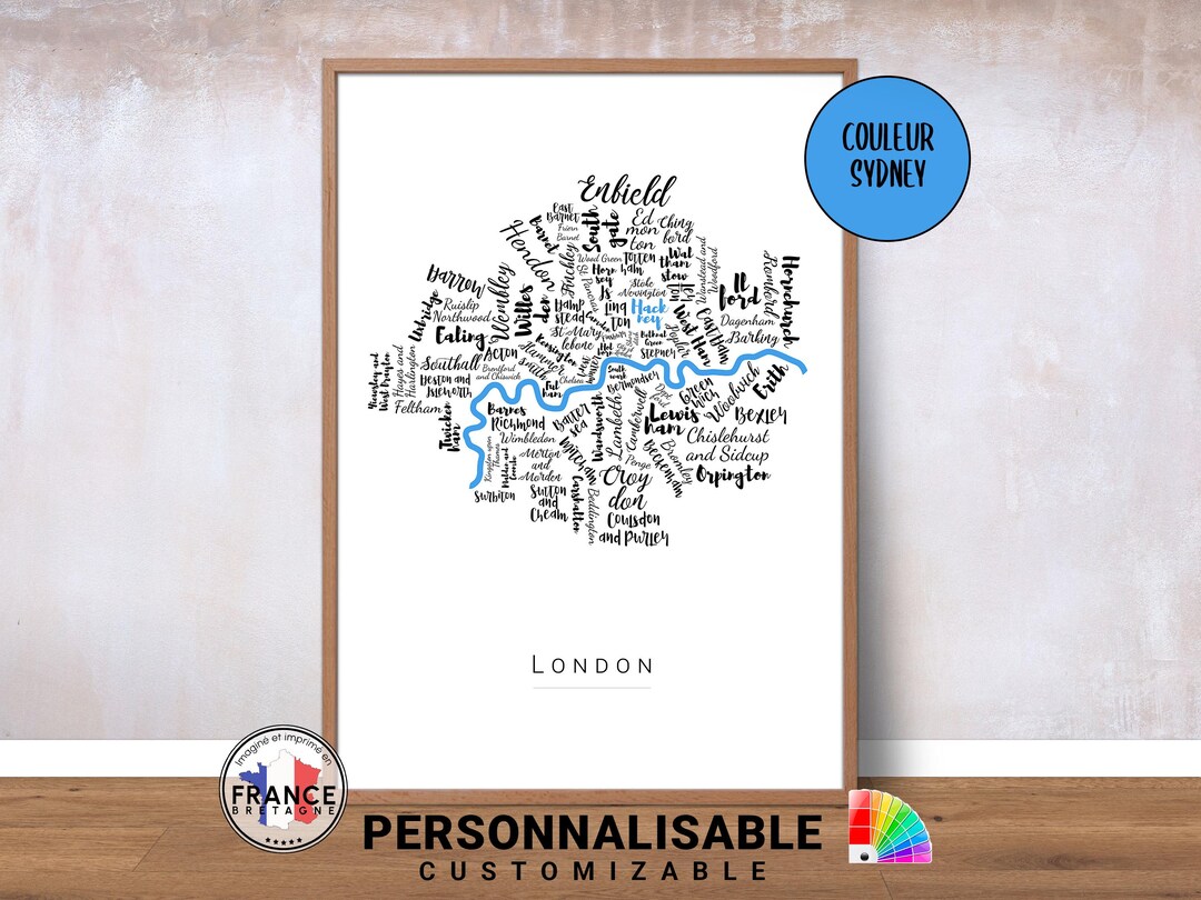 Original Poster of the Districts of London, Customizable Poster - Etsy