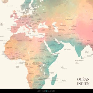 World Map in English With Countries Borders and Their Capitals ...