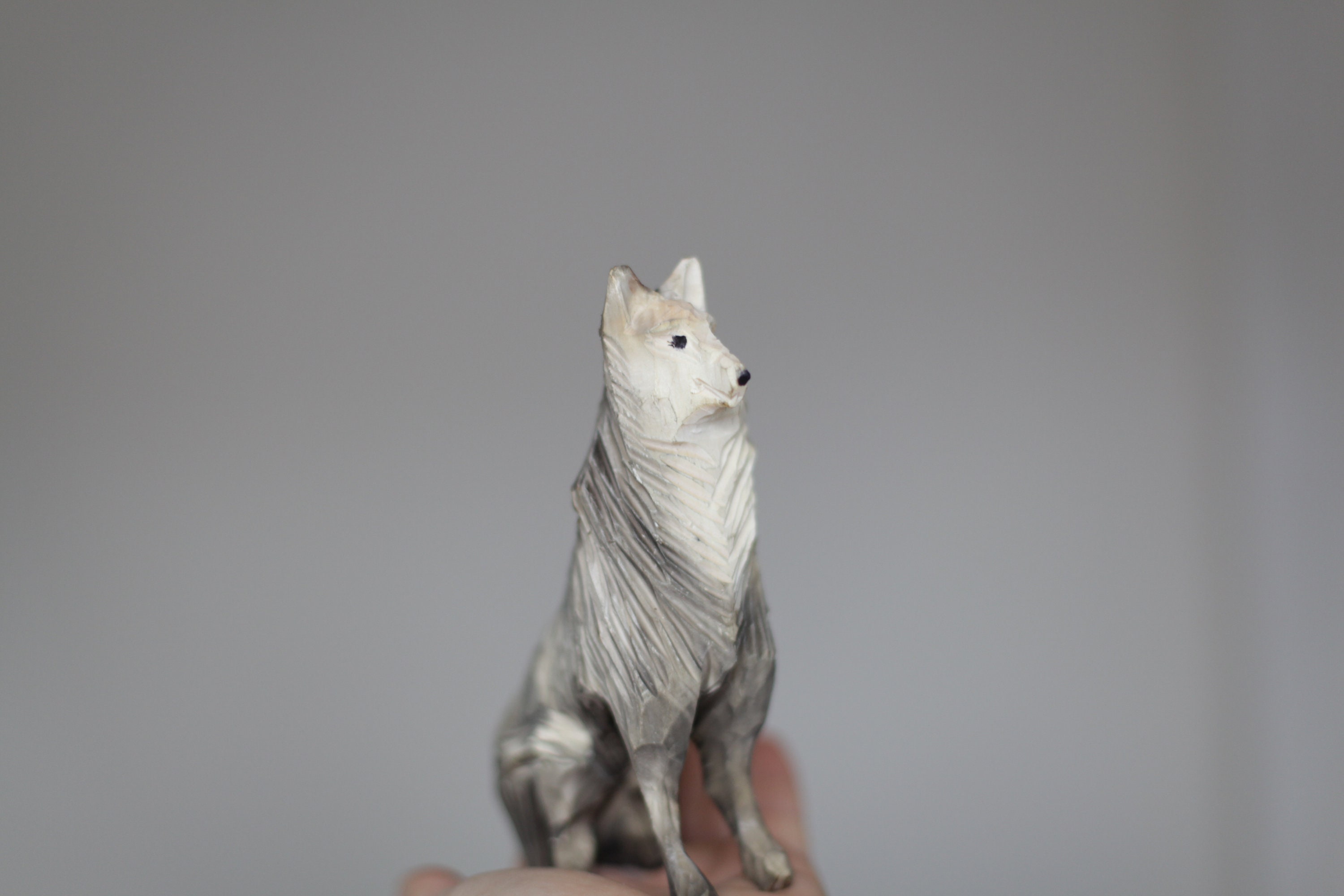 Wooden wolf Carved wolf Vintage Hand Carved Sculpture wooden | Etsy