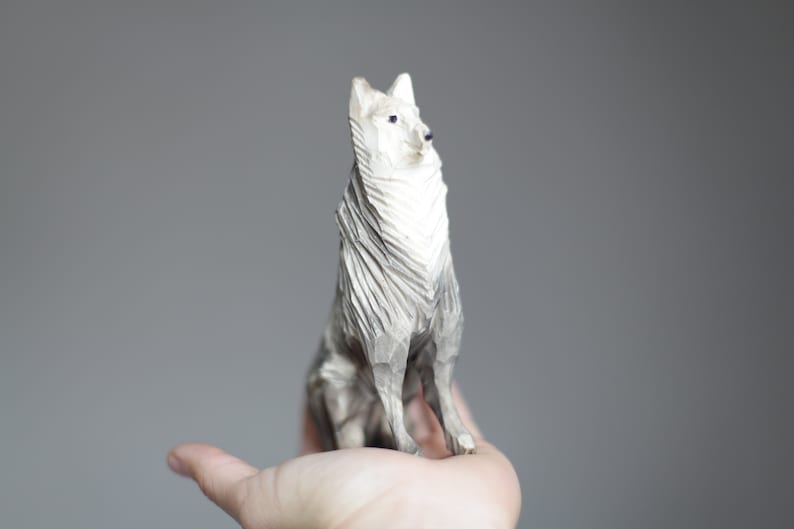 Wooden Wolf Carved Wolf Vintage Hand Carved Sculpture Wooden - Etsy