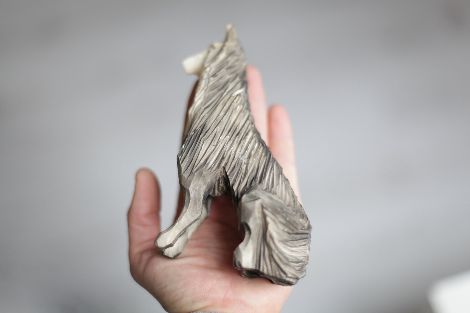Wooden Wolf Carved Wolf Vintage Hand Carved Sculpture Wooden - Etsy