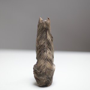 Wooden Wolf Carved Wolf Vintage Hand Carved Sculpture Wooden Figure ...