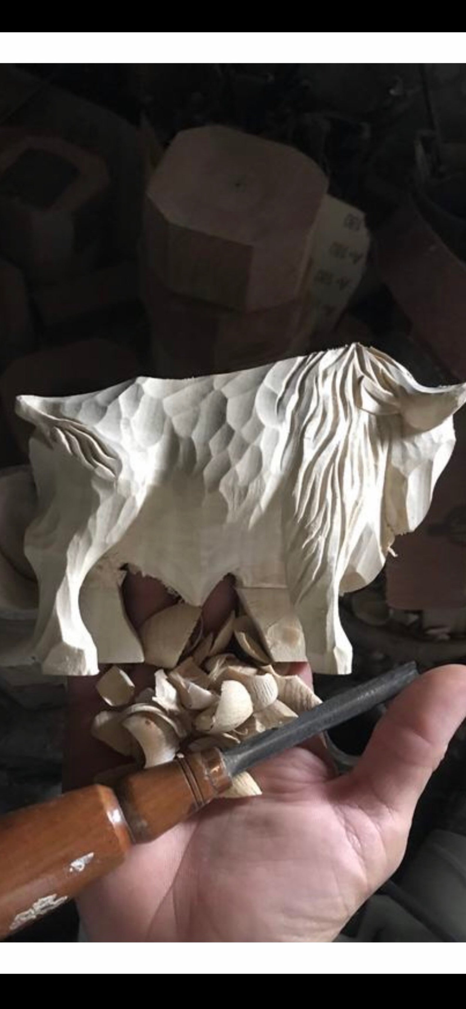 American Bison Buffalo Wood Carving Bills Wooden Rustic Statue - Etsy