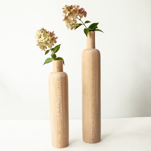 Large Set of 6 Unique Vase Wooden Home Decor Wood Vase Handmade Vase ...