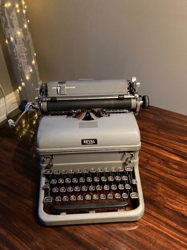 Gray Royal Typewriter - Etsy