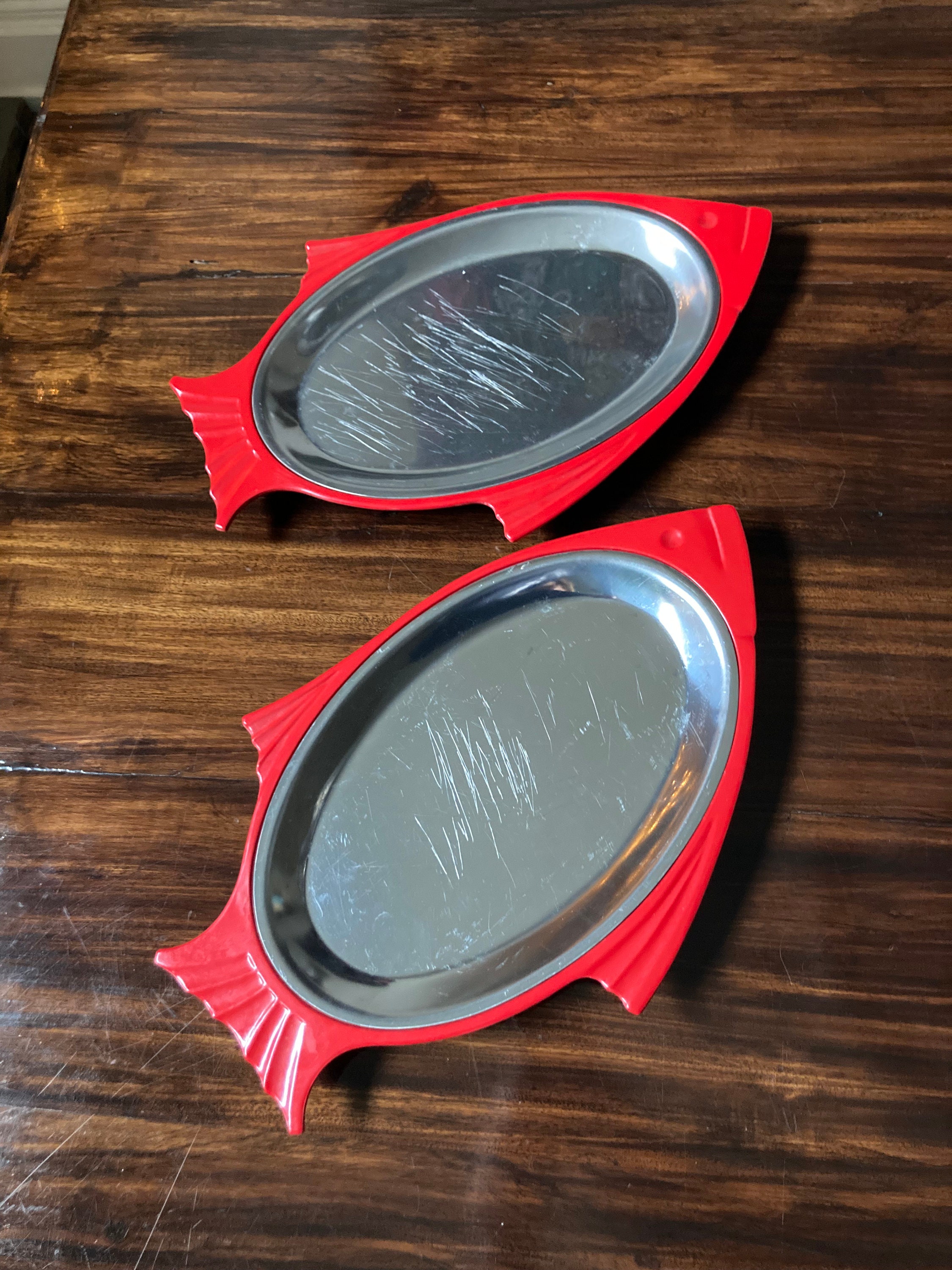 Vintage Thermo-plate Fish Platters - Etsy