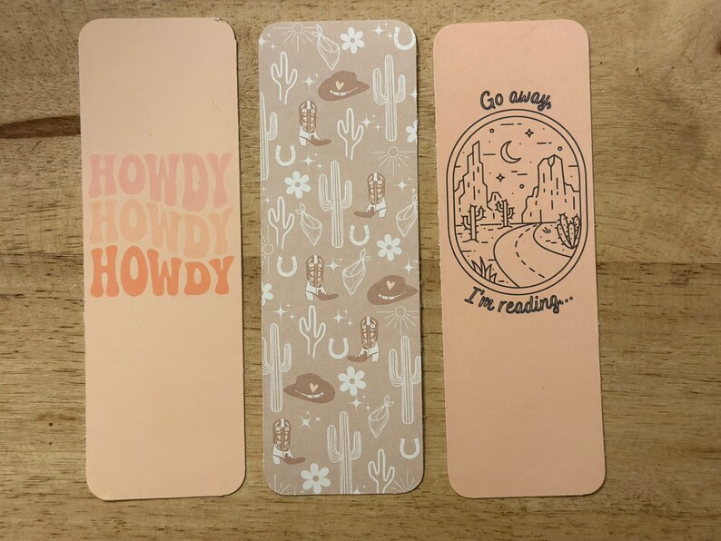 Western Themed Bookmark Collection | Howdy Bookmark | Book Lovers ...