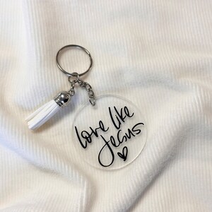 Clear Acrylic Keychains | Jesus Keychain | Acrylic Vinyl Keychain - Etsy