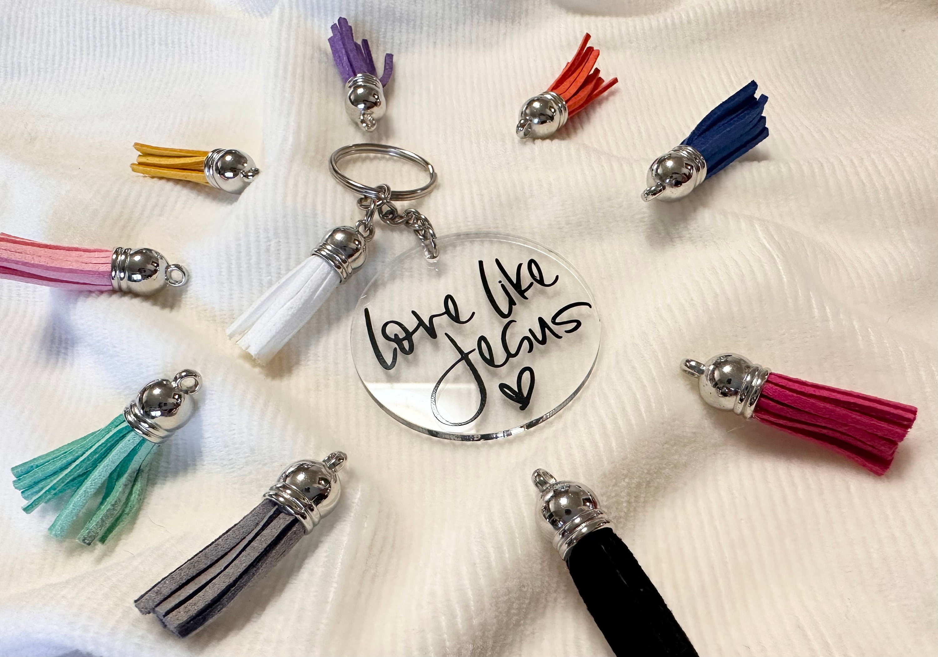 Clear Acrylic Keychains | Jesus Keychain | Acrylic Vinyl Keychain - Etsy