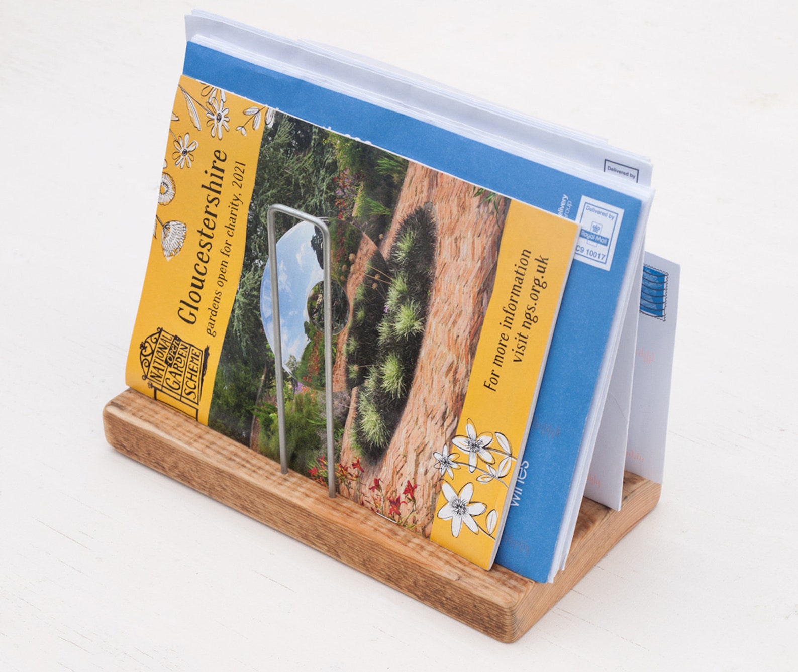 Letter Rack Post Organiser Envelope Stand With Rustic Wood - Etsy Ireland