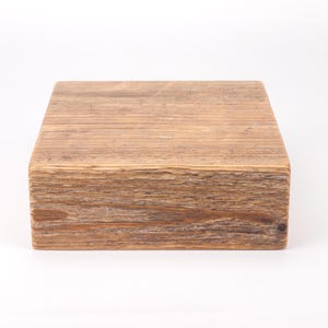 Rustic Weathered Wood Block Base for Home Decoration, Ornament Display ...