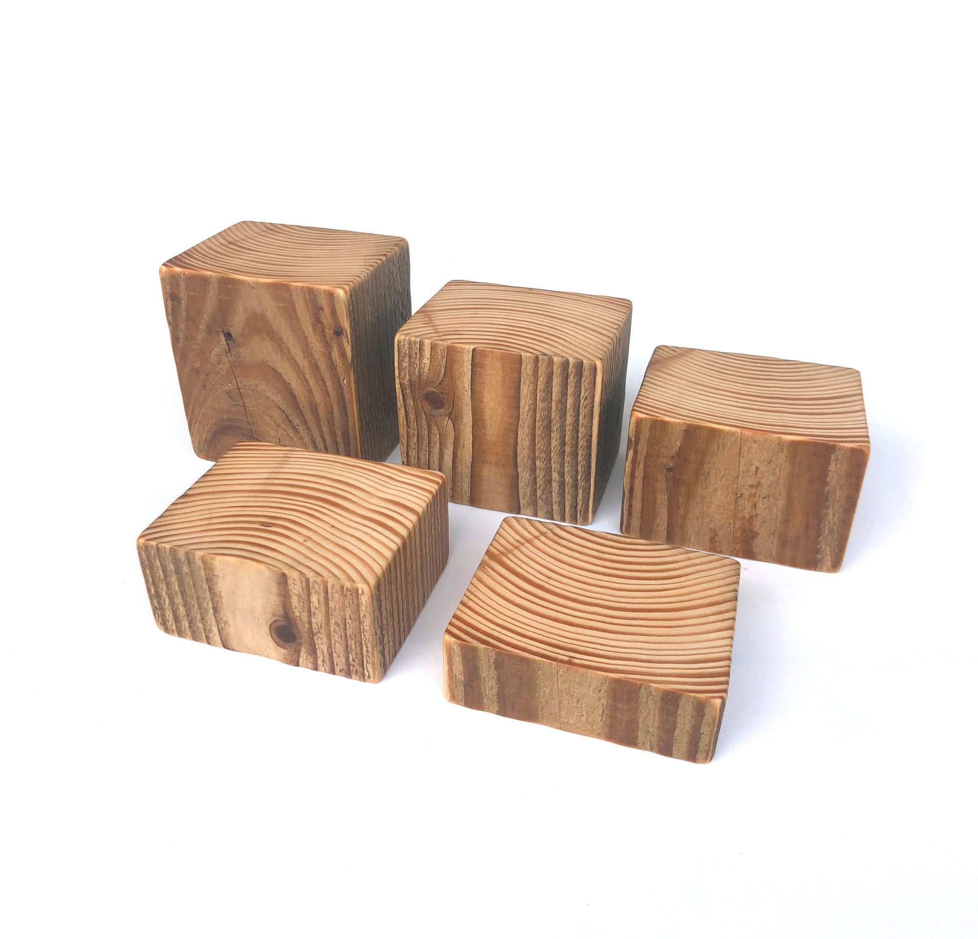 Reclaimed Wood Blocks 95mm X 75mm X Height Options — Weathered Riser ...