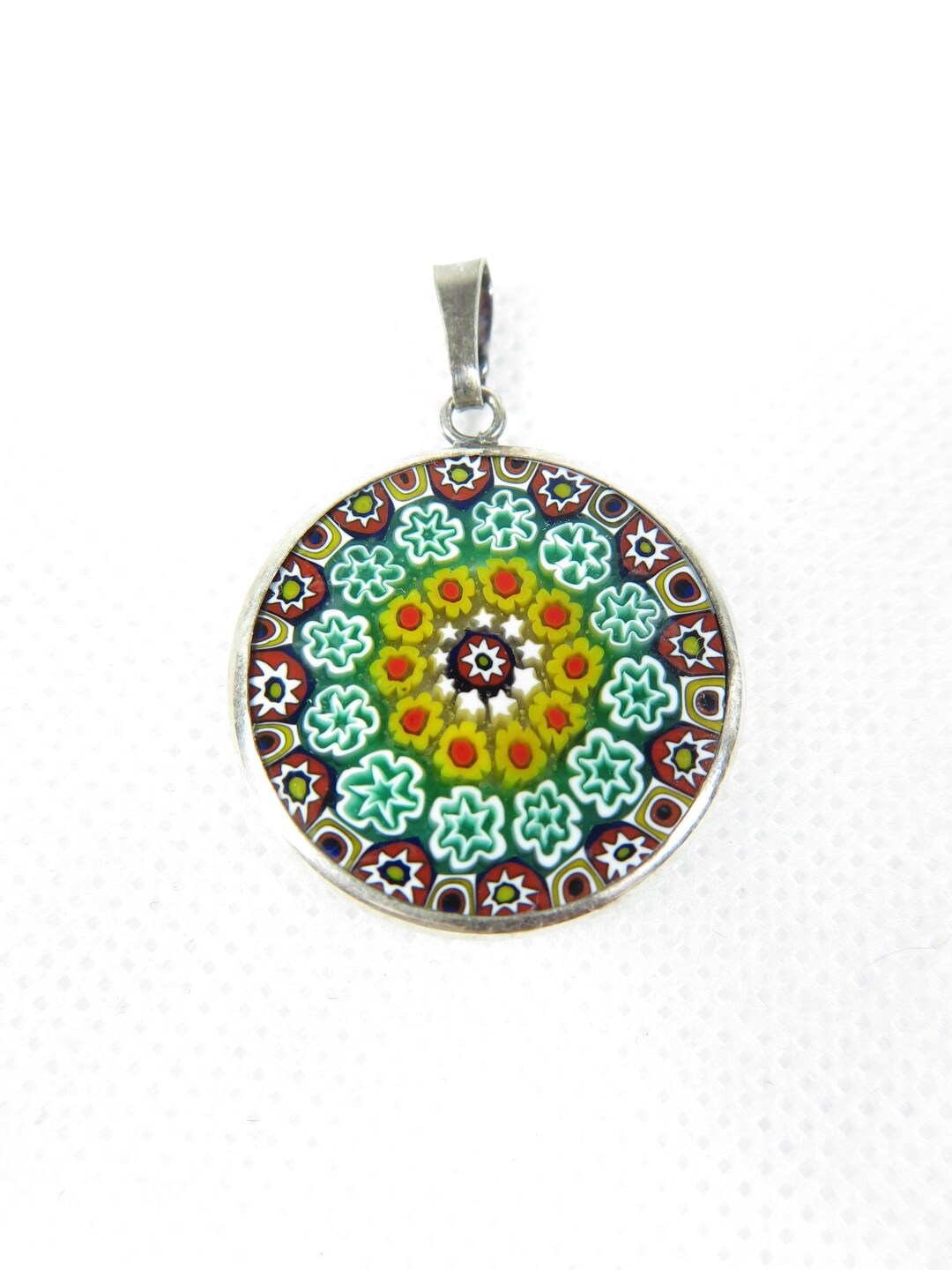 Millefiori Murrina Murano Glass Pendant - Etsy