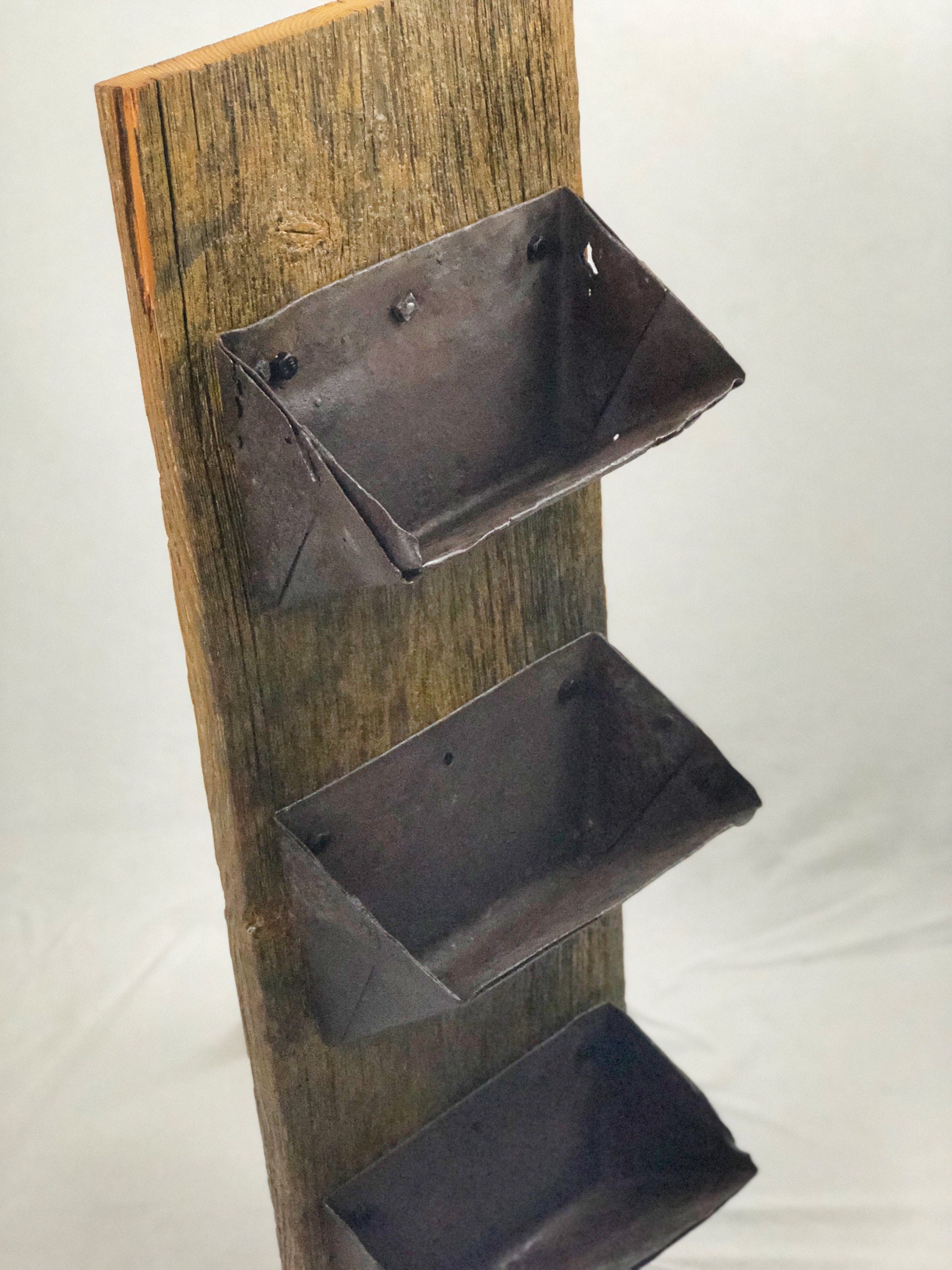 Farmhouse Wall Decor Rustic Reclaimed Barnwood Mail Organizer Vintage ...