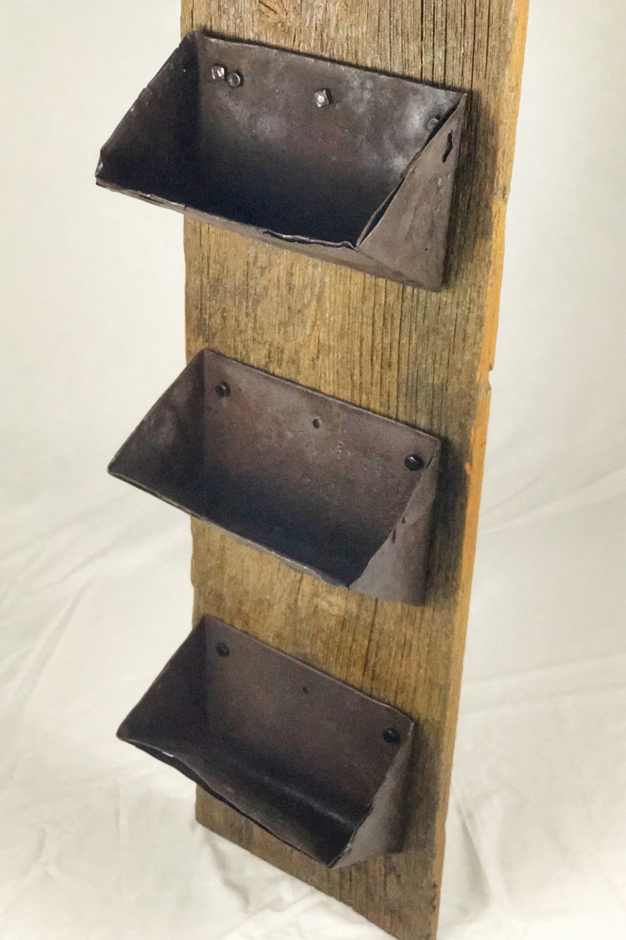 Farmhouse Wall Decor Rustic Reclaimed Barnwood Mail Organizer Vintage ...