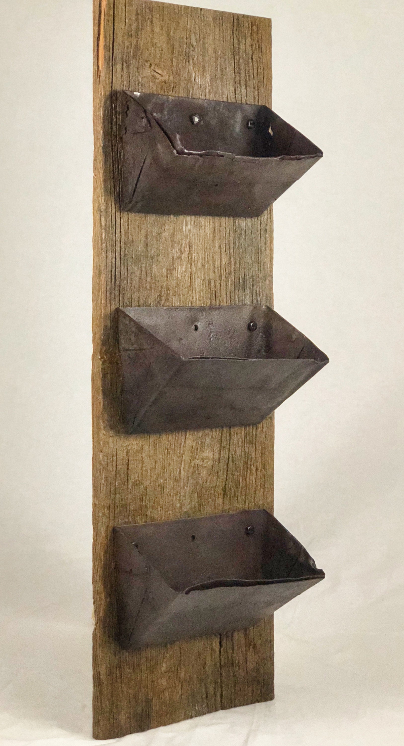 Farmhouse Wall Decor Rustic Reclaimed Barnwood Mail Organizer Vintage ...