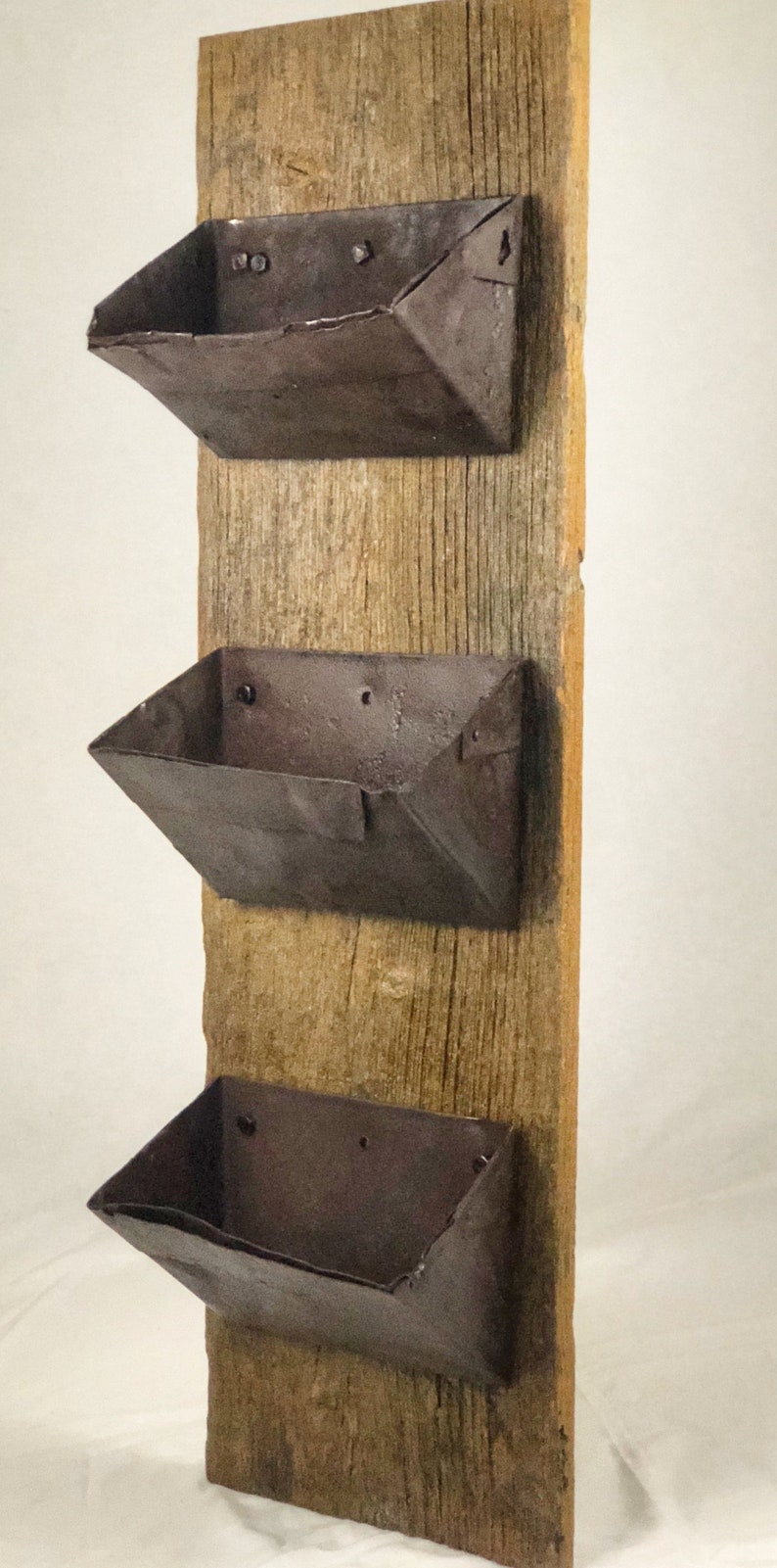 Farmhouse Wall Decor Rustic Reclaimed Barnwood Mail Organizer Vintage ...