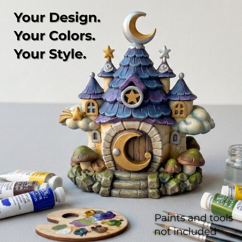 Moongate Fairy Home | Miniature House DIY Paintable - Etsy