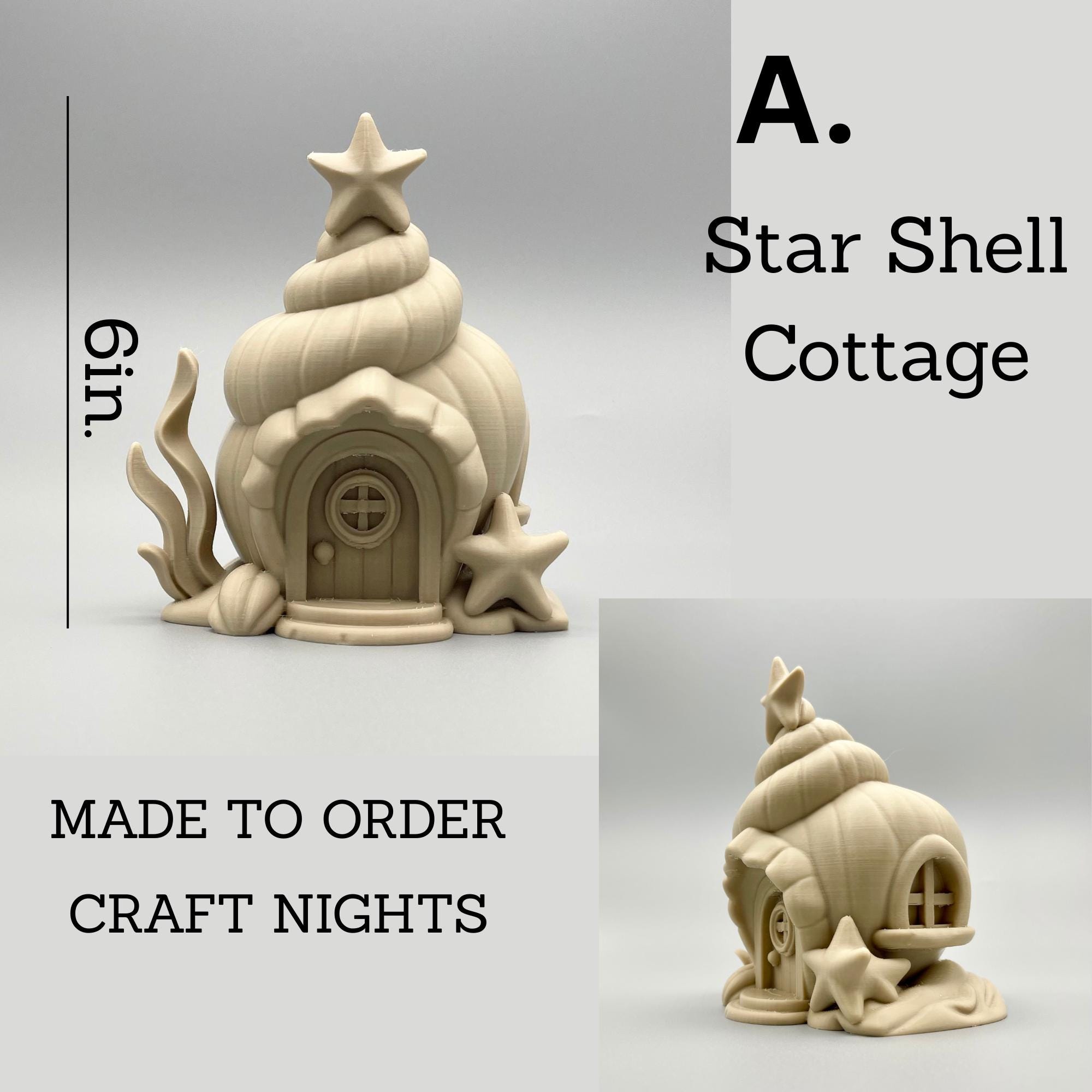 DIY Seashell Fairy House: 3D Printed Coastal Decor - Paintable Craft ...
