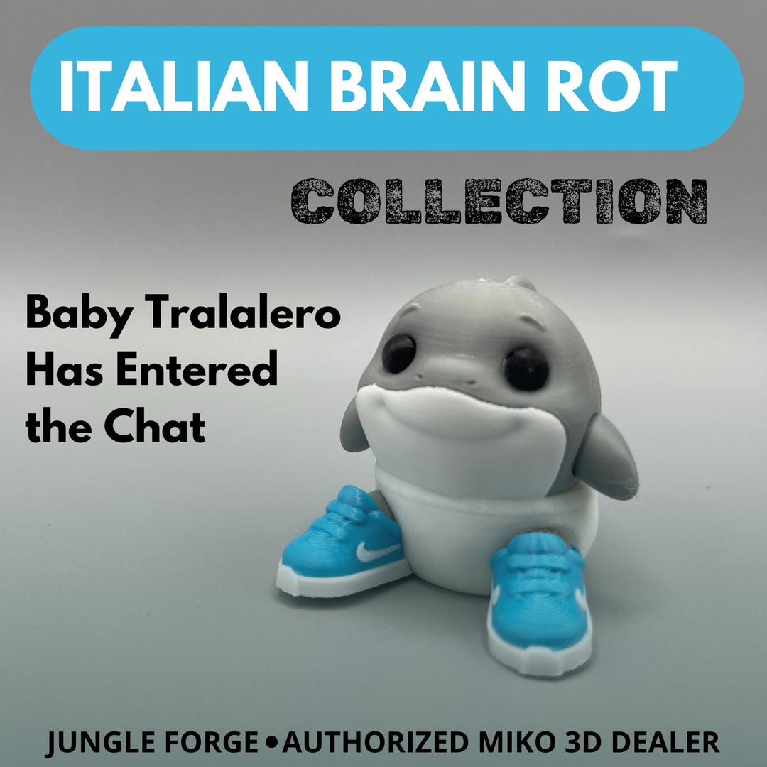 Baby Tralalero Tralala – Mini Shark Sneaker Figure | Italian Brain Rot ...